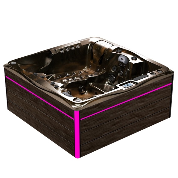 JACUZZI OGRODOWE WANNA SPA747 MAGMA GOLD OBUDOWA BRĄZOWA DESKA F21 ...